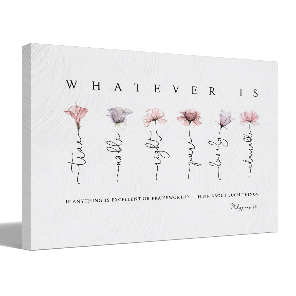 Amazon.com: BIWSHA Christian Wall Decor - Philippians 4:8 Whatever is ...