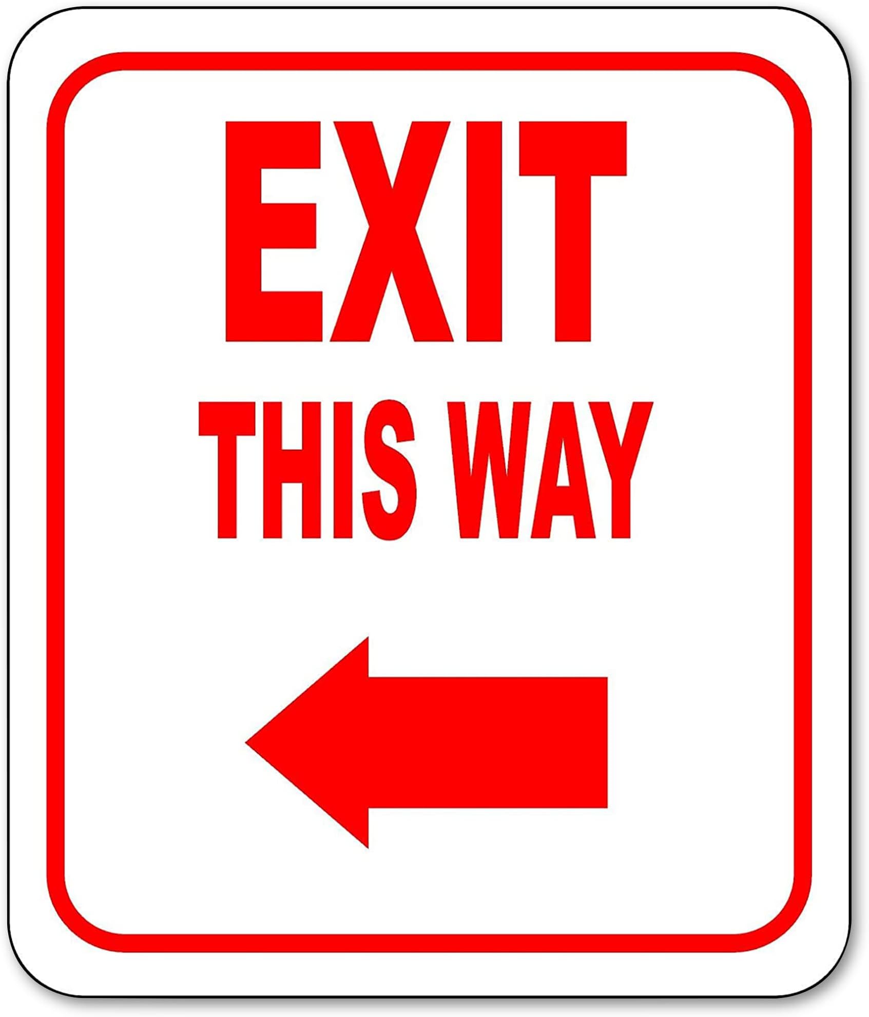 Amazon.com: Exit This Way Right Arrow BLACK Aluminum Composite Sign, 8. ...