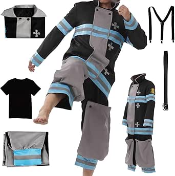 Amazon.com: Shinra Kusakabe Cosplay Costume Shinra Kusakabe Cosplay ...