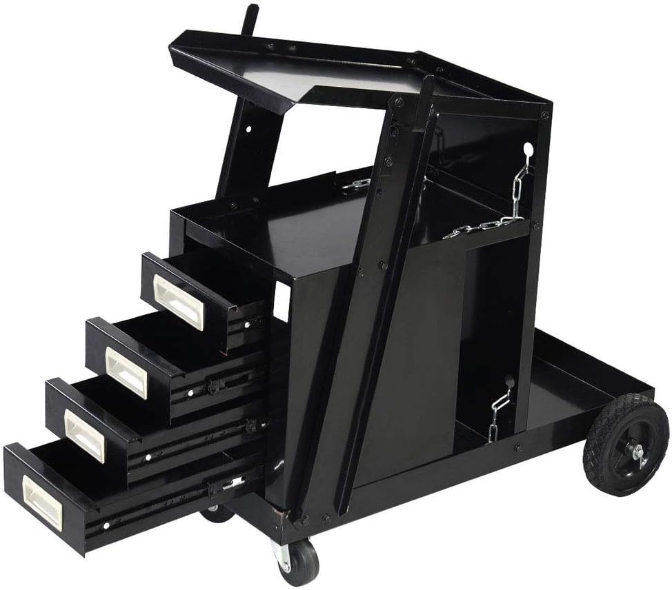 Amazon.com: Welder Cart, Heavy Duty Welding Carts with Upgraded Wheels ...