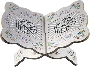 Amazon.com: Wooden Book Stand Islamic Eid Mubarak Bookshelf Display ...