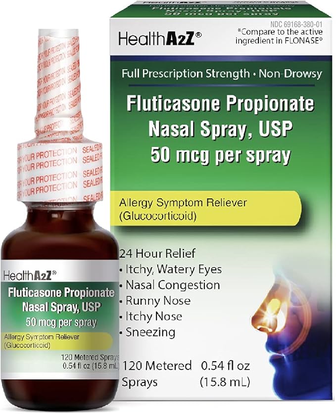 Amazon.com: HealthA2Z Fluticasone Propionate Nasal Sprays, 24 Hour ...