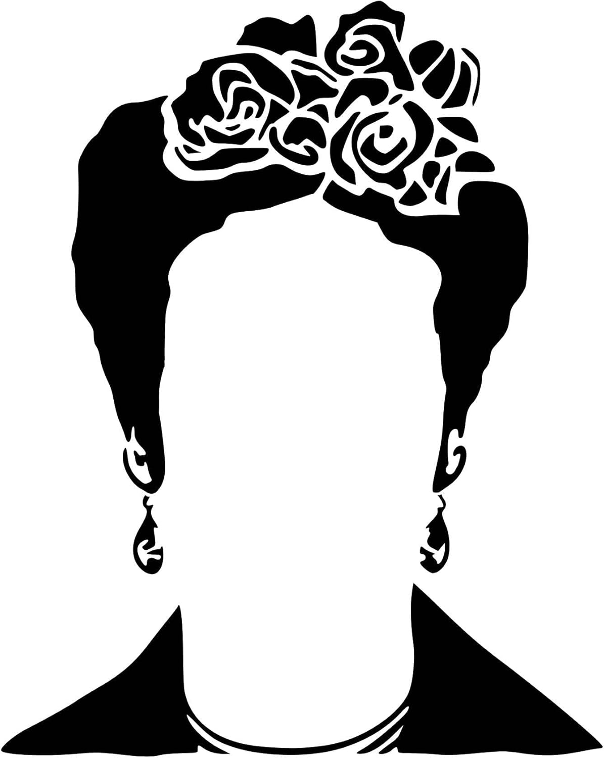 LaserCad Schablone Celebrity Portrait (FK11, frida kahlo no face, DIN ...