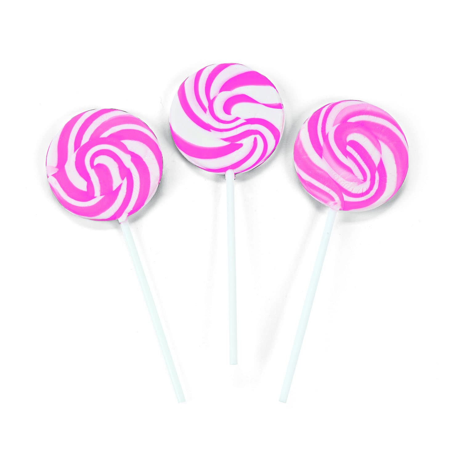 Amazon.com : Hot Pink Swirl Lollipop Sucker, Bulk Set of 48 ...
