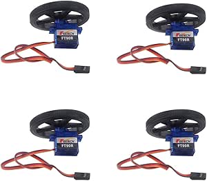 Stemedu 4 Sets Mini 9g Digital Servo, FT90R 360 Degree Continuous ...