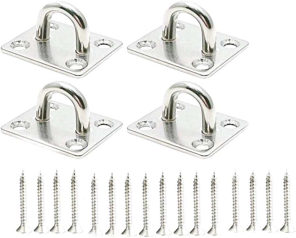 Amazon.com: Pad Eye, 316 Heavy Duty Stainless Steel Plate Staple Hook ...