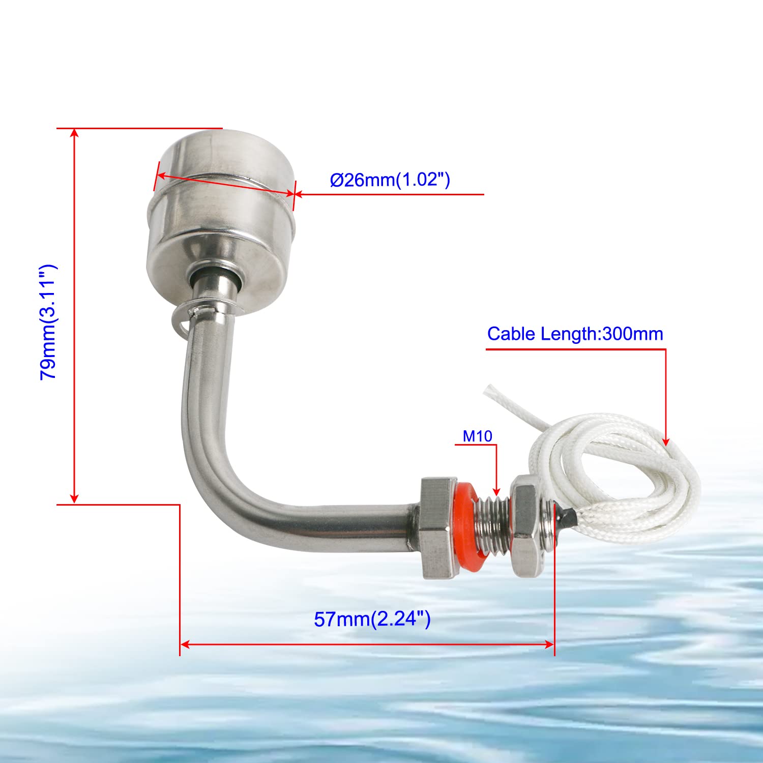 Snapklik.com : Water Level Sensor Switch Stainless Steel,Liquid Level ...