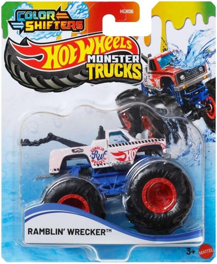 Hot Wheels Monster Trucks Ramblin Wrecker Color Shifter 1:64 Scale Toy ...
