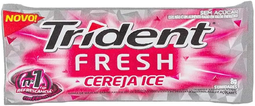 Chiclete Fresh Cereja Ice Trident Com 21 Unidades | Amazon.com.br