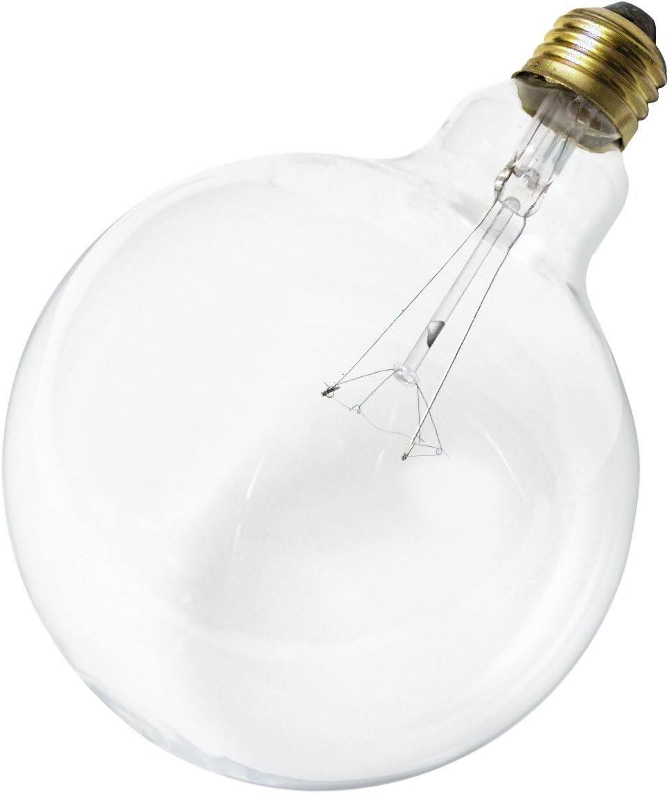 Satco S3001 120V Medium Base 40-Watt G40 Light Bulb, Gloss White, One ...