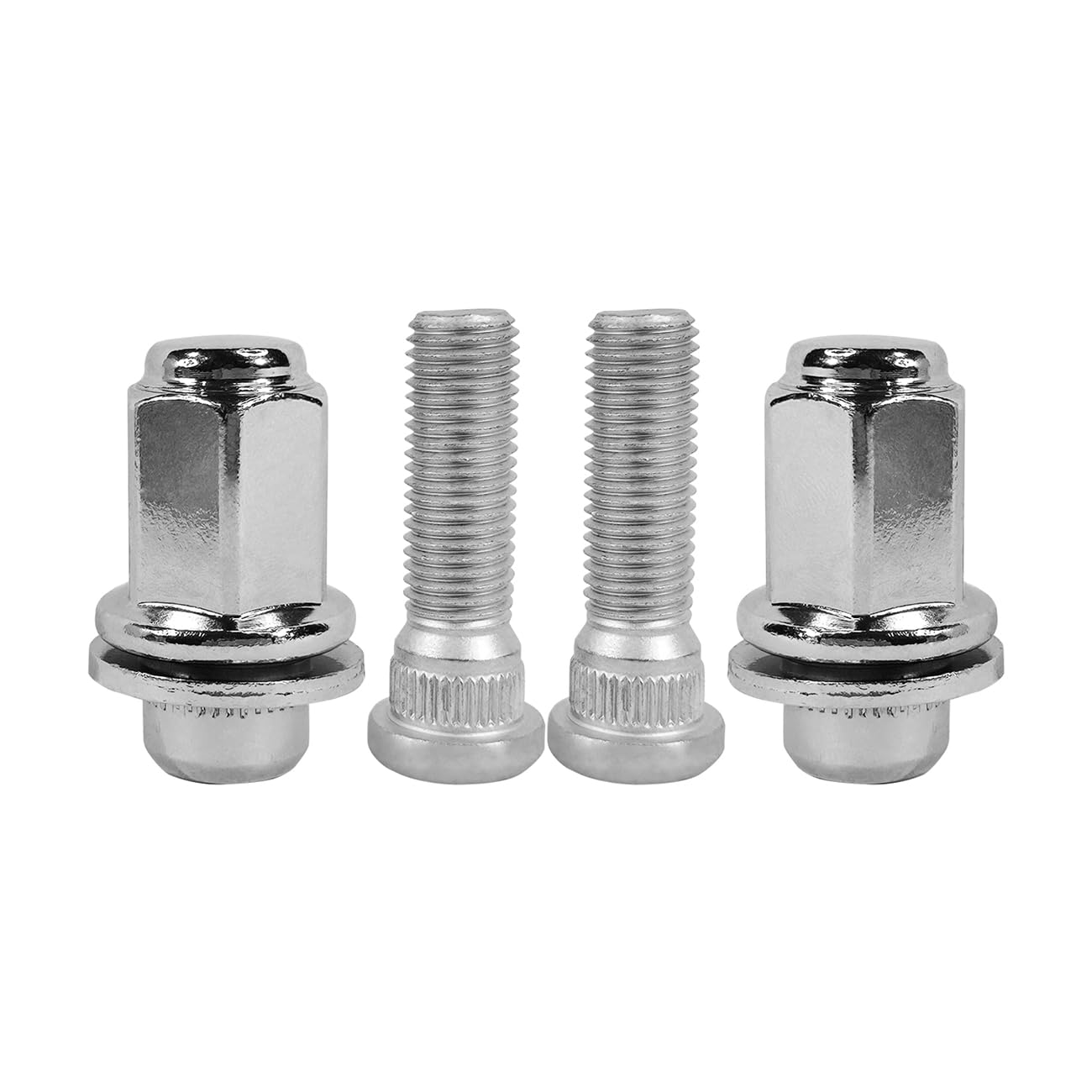 iDeretool Chrome M12x1.50 Hub Bolt Wheel Lug Stud Nut Set for Toyota ...