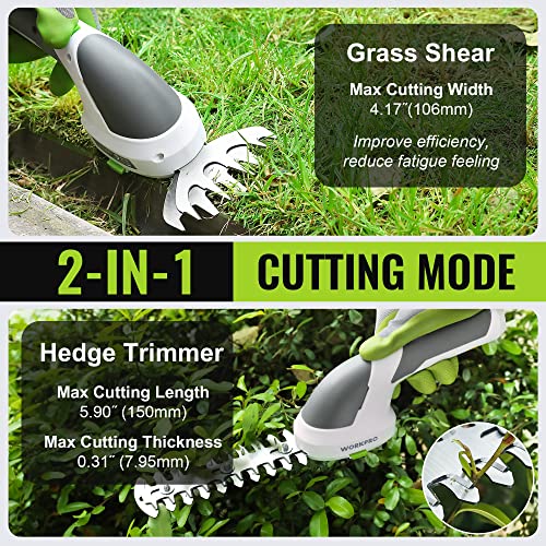 Snapklik.com : Cordless Grass Shear & Shrubbery Trimmer - 2 In 1 ...