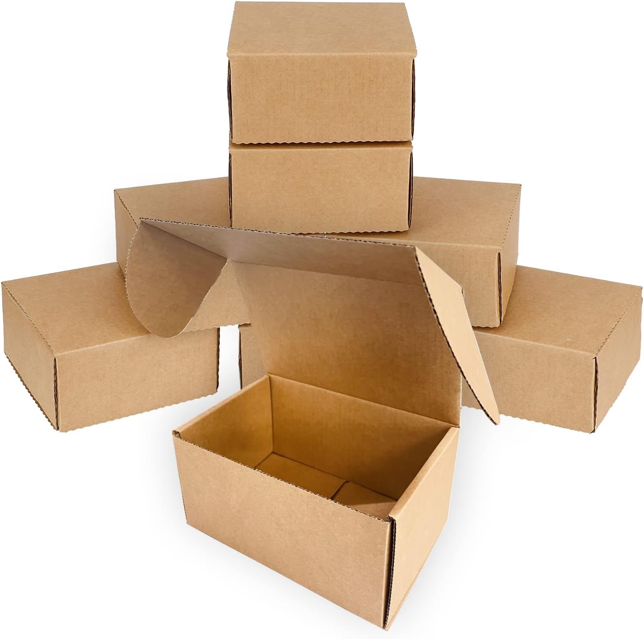 Amazon.com: 6x4x3 Shipping Boxes Brown Corrugated Cardboard Mailer ...