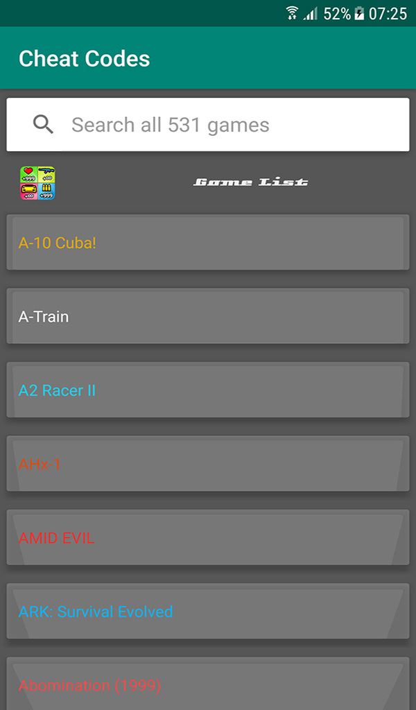 Cheat Codes Database for Games - App on Amazon Appstore