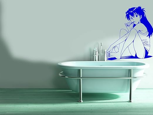 Amazon.com: Wall Mural Vinyl Sticker Decal Anime Manga Girl with Pencil ...