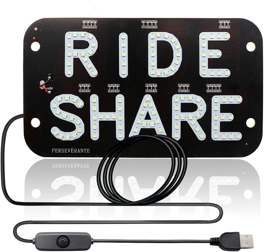 Amazon.com: YSY Juren LED Car Window Accessory Sign RIDESHARE for Ride ...