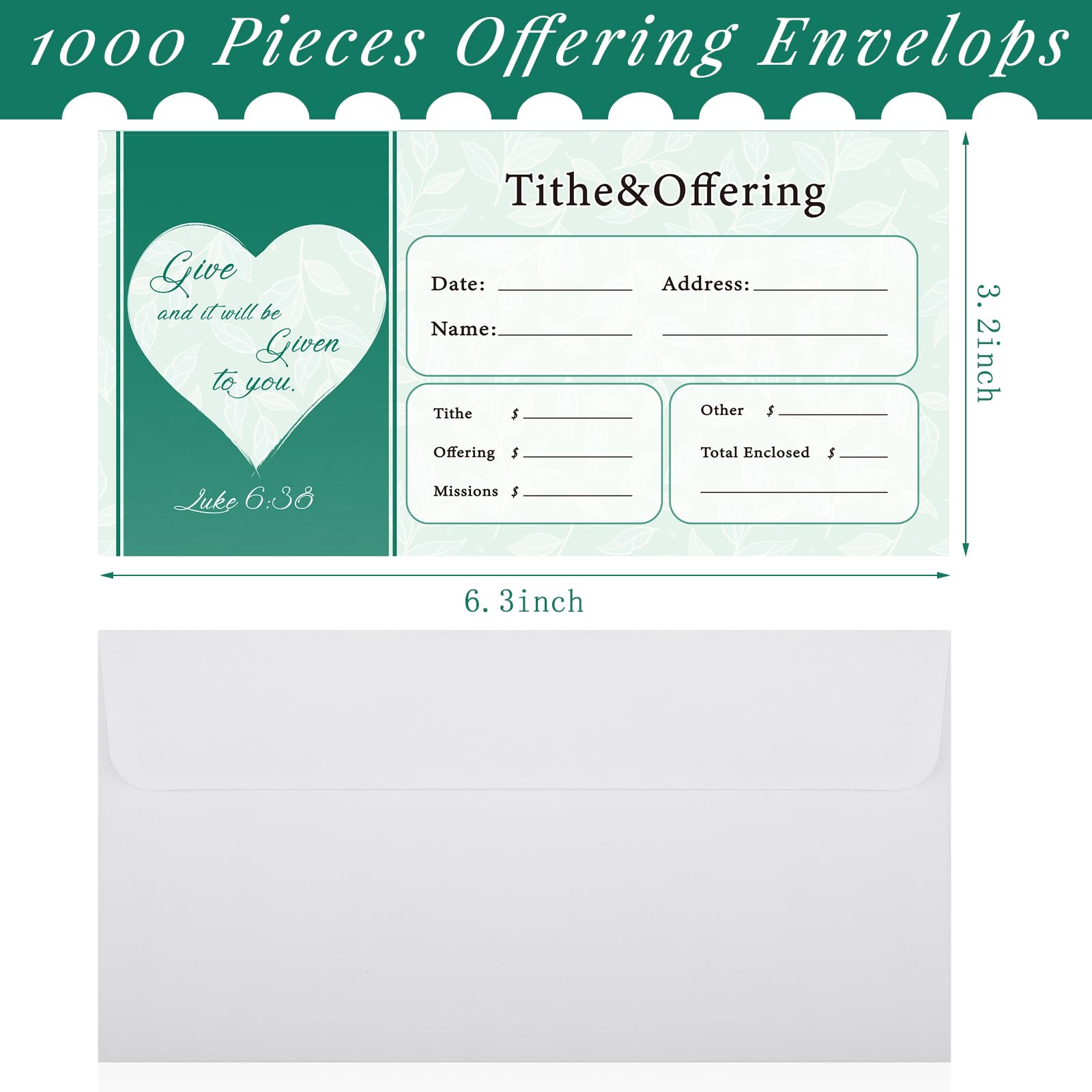 Snapklik.com : Woanger 1000 Count Church Offering Envelopes Tithe ...