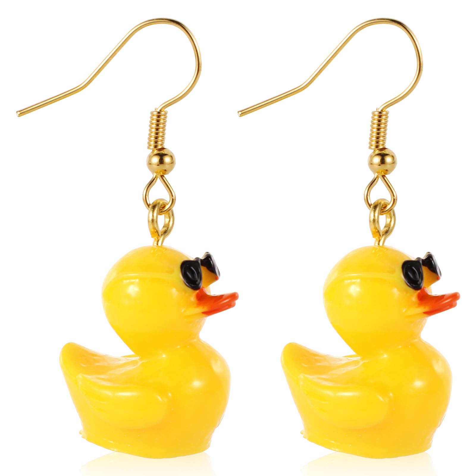 Amazon.com: Yellow Duck Earrings, Cute Acrylic Duck Earrings ...