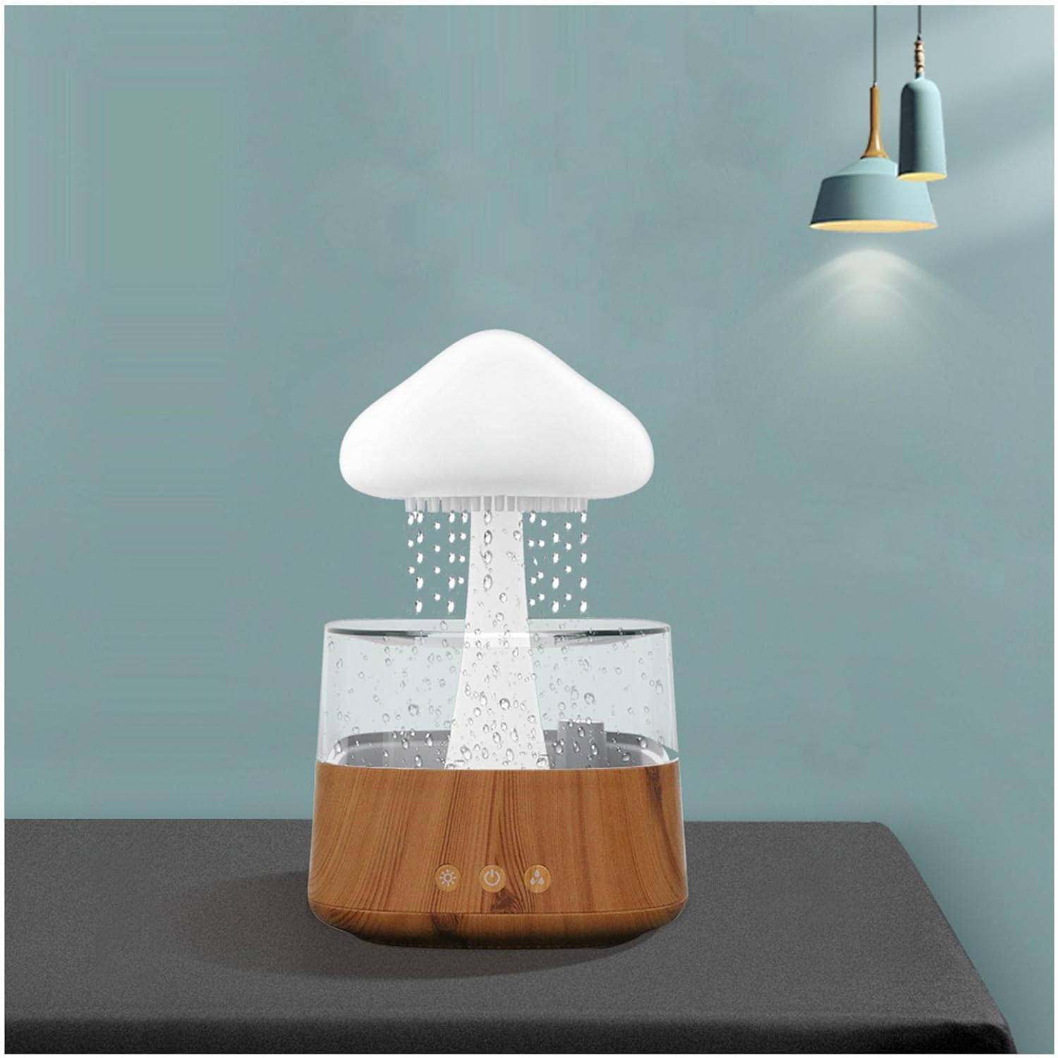 Mushroom Diffuser, 7 Colors Night Light Diffuser 450ml,Timing Function ...