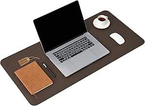 RILIHO Leather Desk Mat (Real Leather-Textured) - Office Desk Pad ...