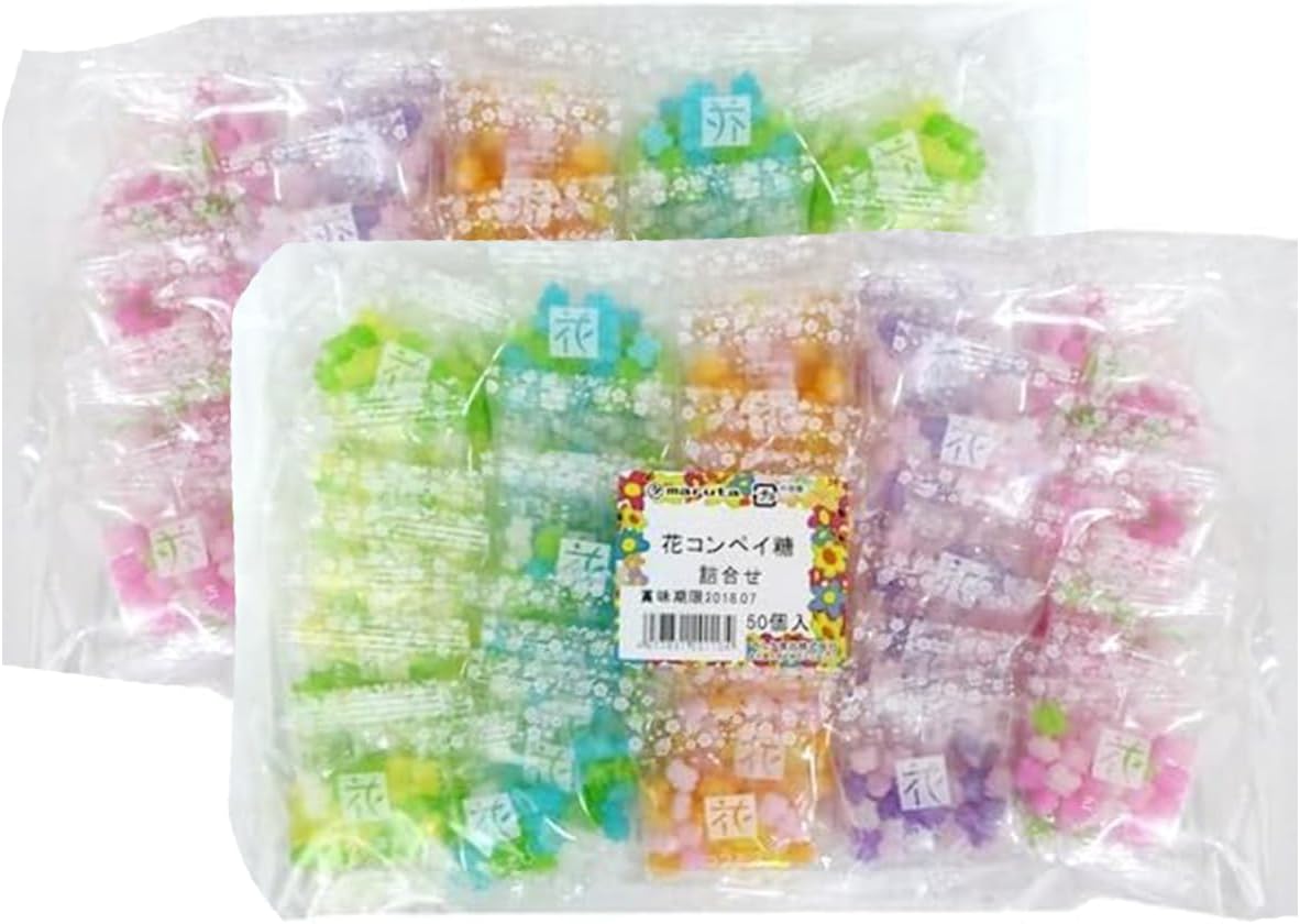 Amazon.com : MARUTA Candy Konpeito, Hanatsume, Japanese sugar candy, 0 ...