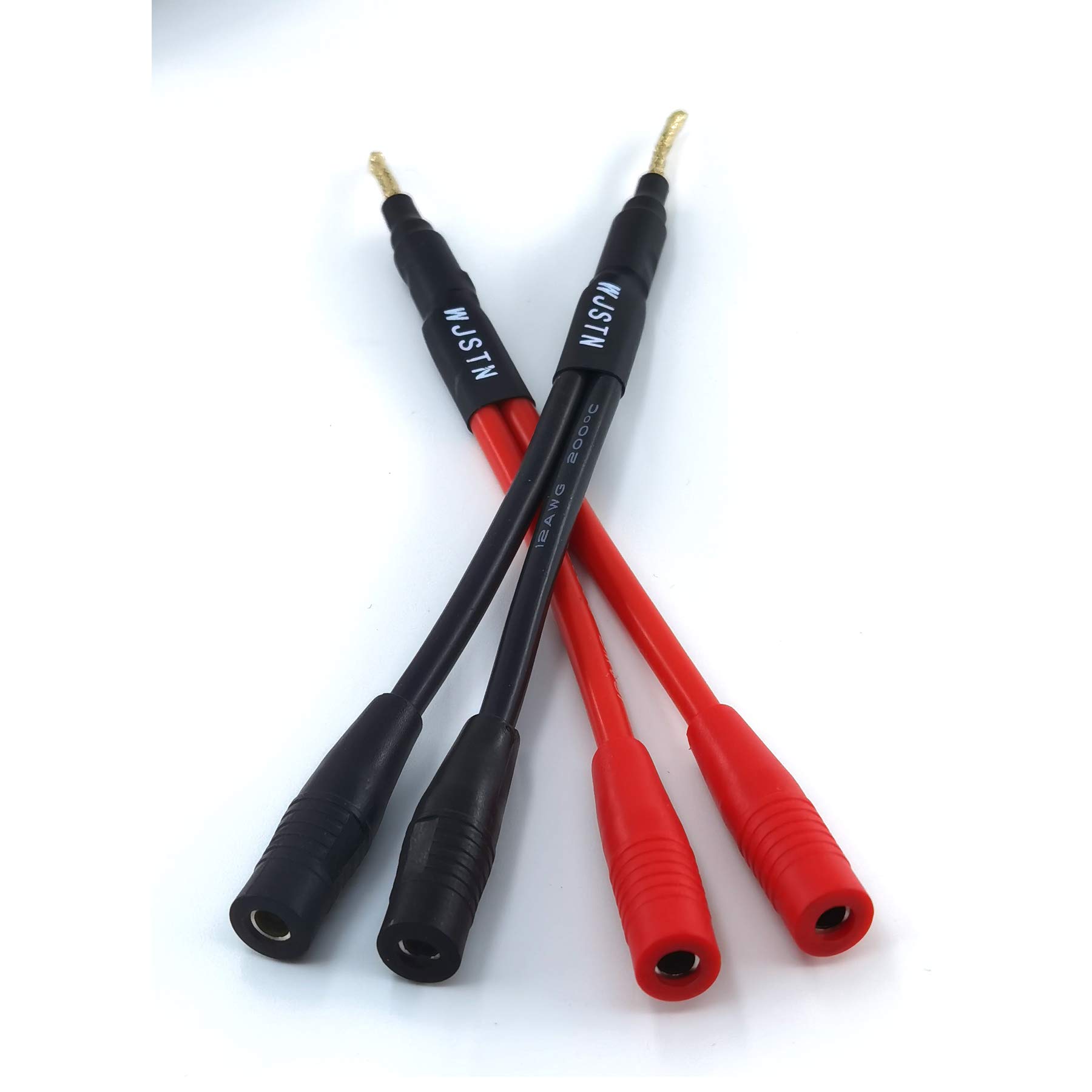 Snapklik.com : WJSTN Braided Wire Banana Plug Splitter 1 Male 2 Female ...