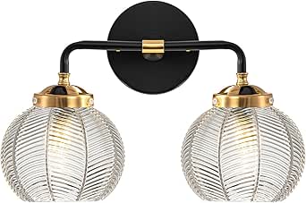 Qufute Black Bathroom Vanity Light Fixture Kitchen Sink Sconce Lighting ...