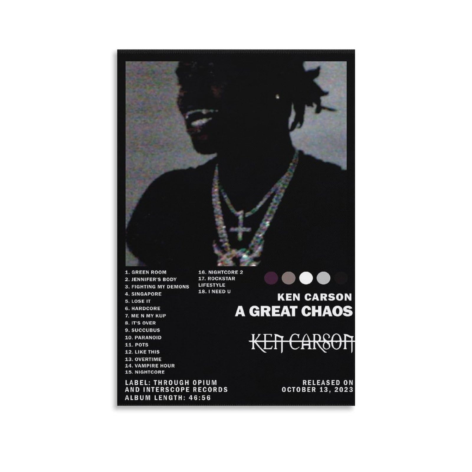 Amazon.com: ENOP NDNSH A Great Chaos Ken Carson 2 Canvas Poster Wall ...