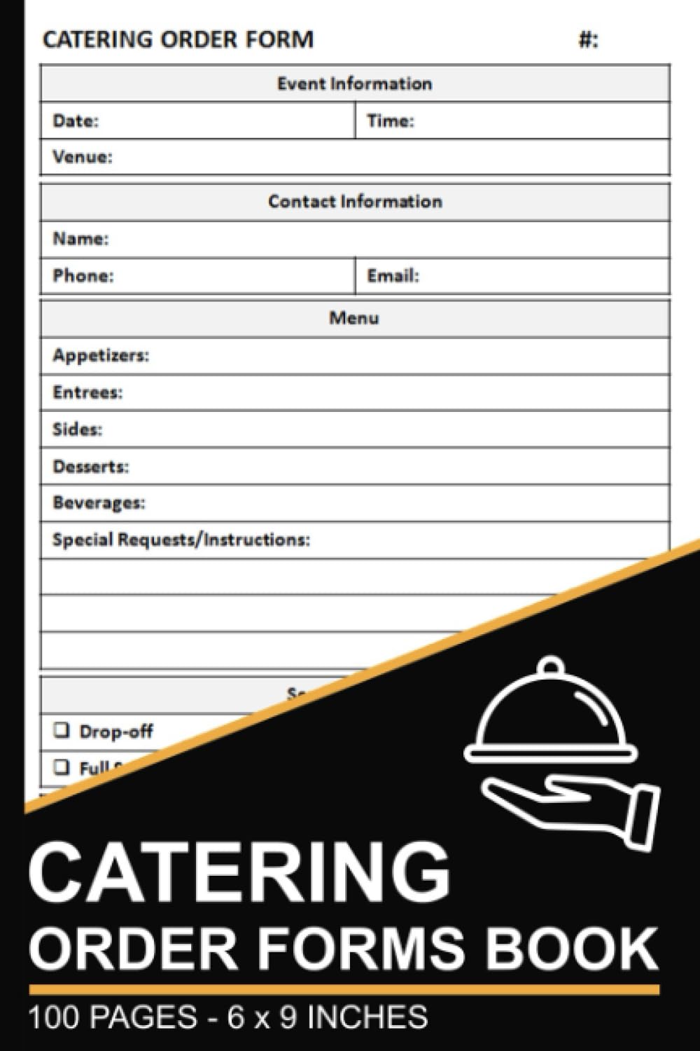 Catering Order Forms Book: Food Service Order Form | 100 Sheets ...
