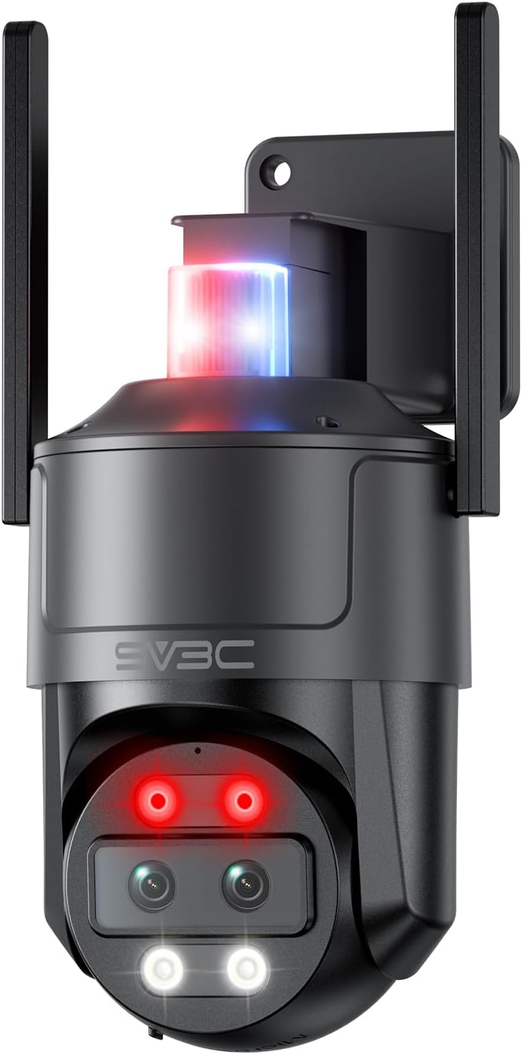 Amazon.com : SV3C 4K Dual Lens PTZ WiFi Security Camera Outdoor, Dual Band Auto Tracking ONVIF ...