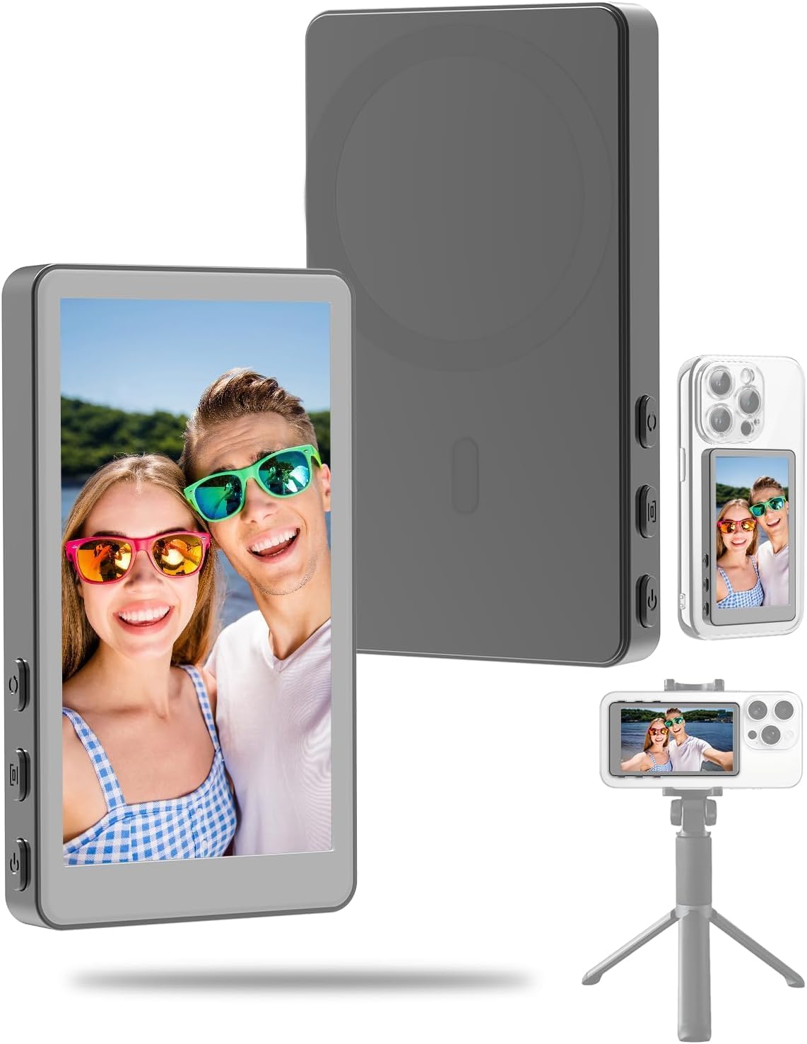 Amazon.com: GDJUQZ Selfie Monitor Screen for iPhone, Magnetic Phone ...