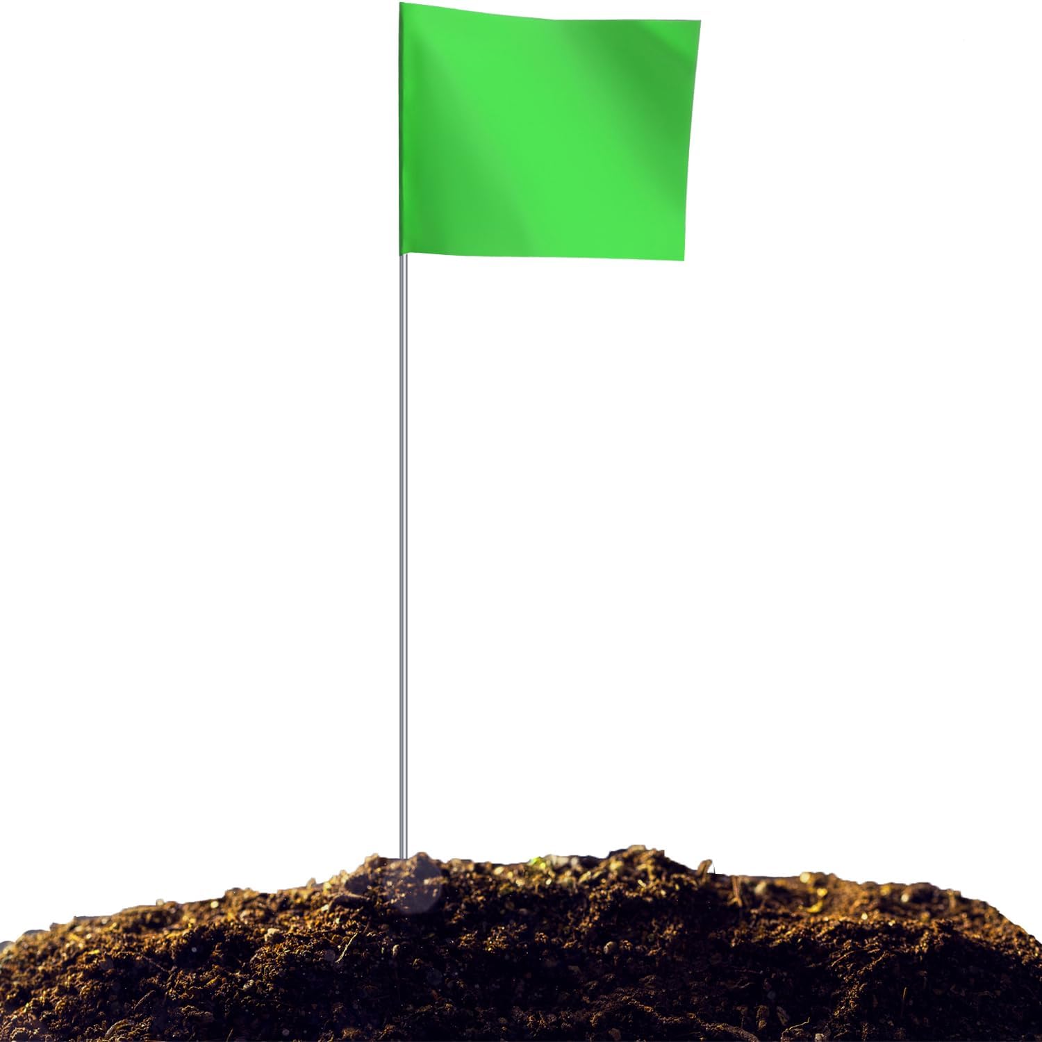 Amazon.com: Zozen 50Pack Marking Flags, Green Yard Flags | 15x4x5 Inch ...