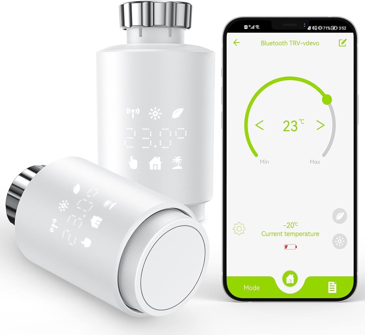 Connected Thermostatic Head (Hub Required), Maxcio Smart Radiator ...