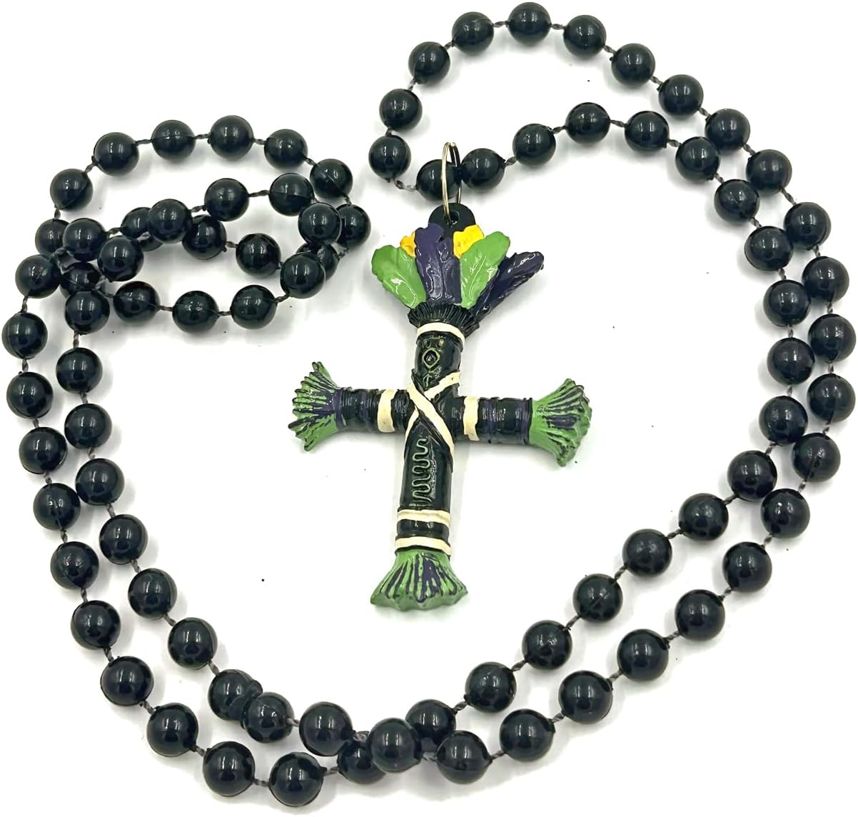 Amazon.com: Voodoo Doll Cross Beads Good Luck Power Purple Money Wealth ...