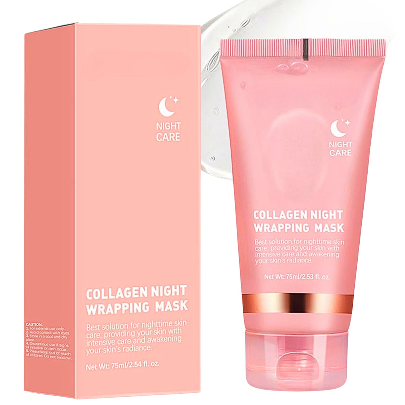 Collagen Night Wrapping Mask, Collagen Peel Off Face Masks, Overnight ...