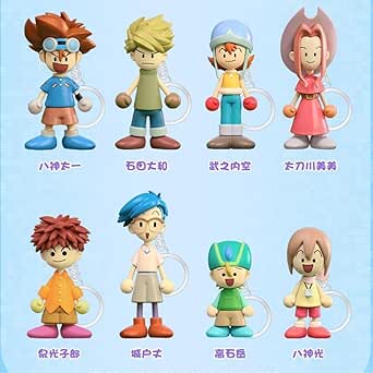 Amazon.co.jp: Digimon Adventure Piedmon Keychain Set of 8 : Home & Kitchen
