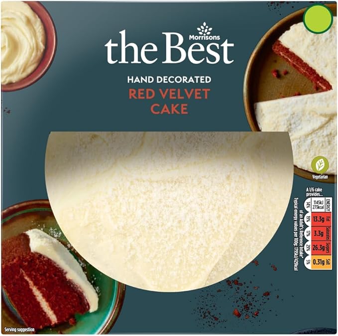 Morrisons The Best Red Velvet Cake 383g : Amazon.co.uk: Grocery