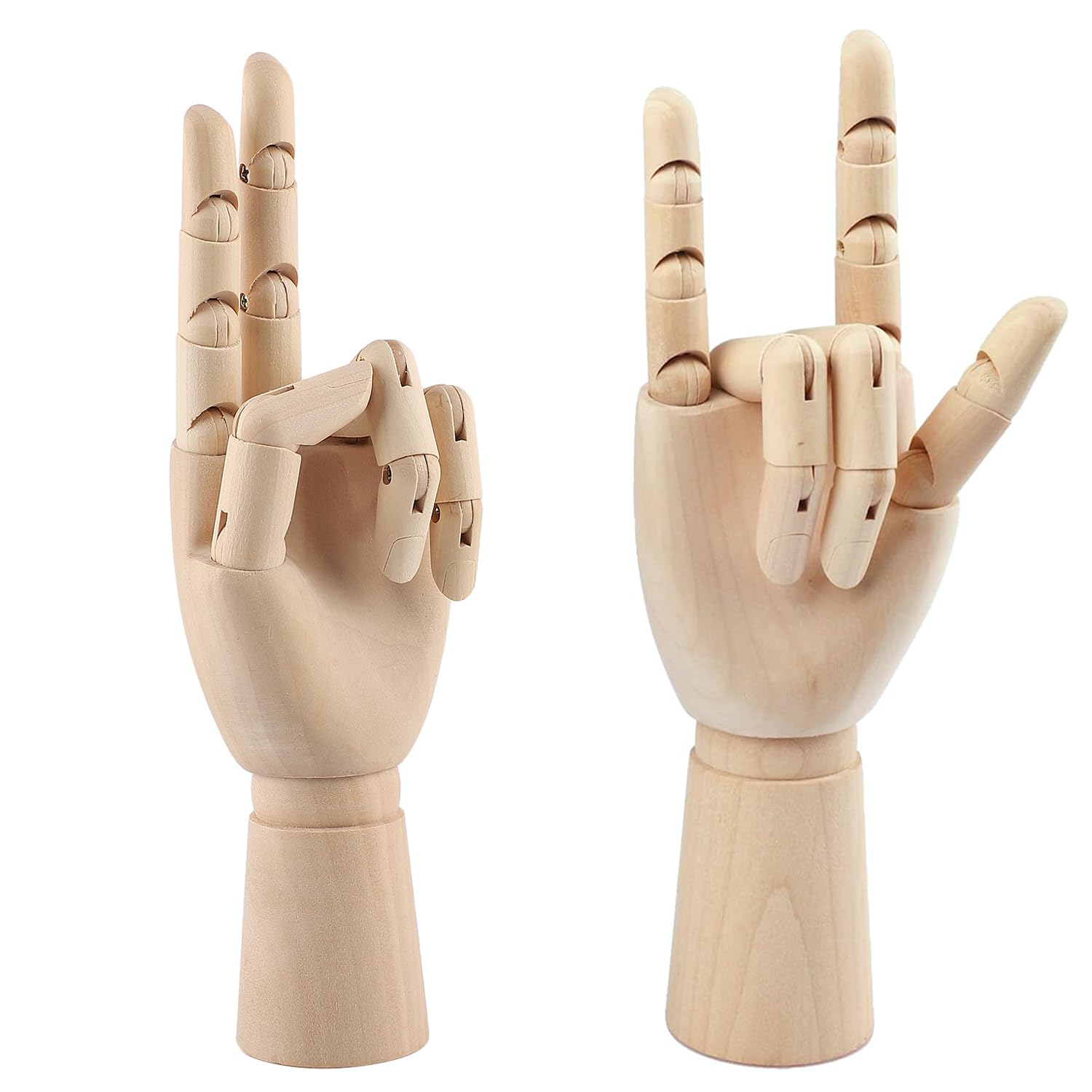 Amazon.com: Wooden Hand Model, 2 PCS, 10 Inches Left and Right Hand Art ...