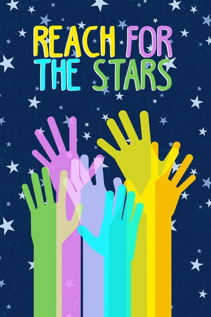 Amazon.com: Reach For The Stars Raised Hands Classroom Sign ...