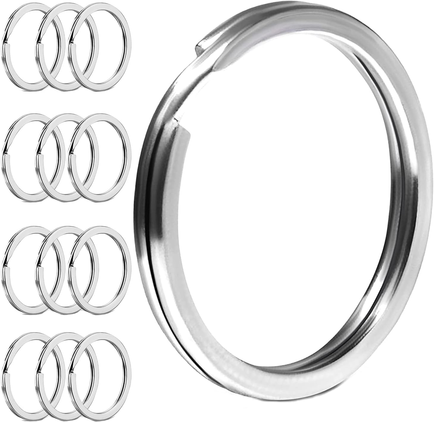 Klangfeiler® 80 Split Key Rings - 25mm Diameter - Metal Rings for ...
