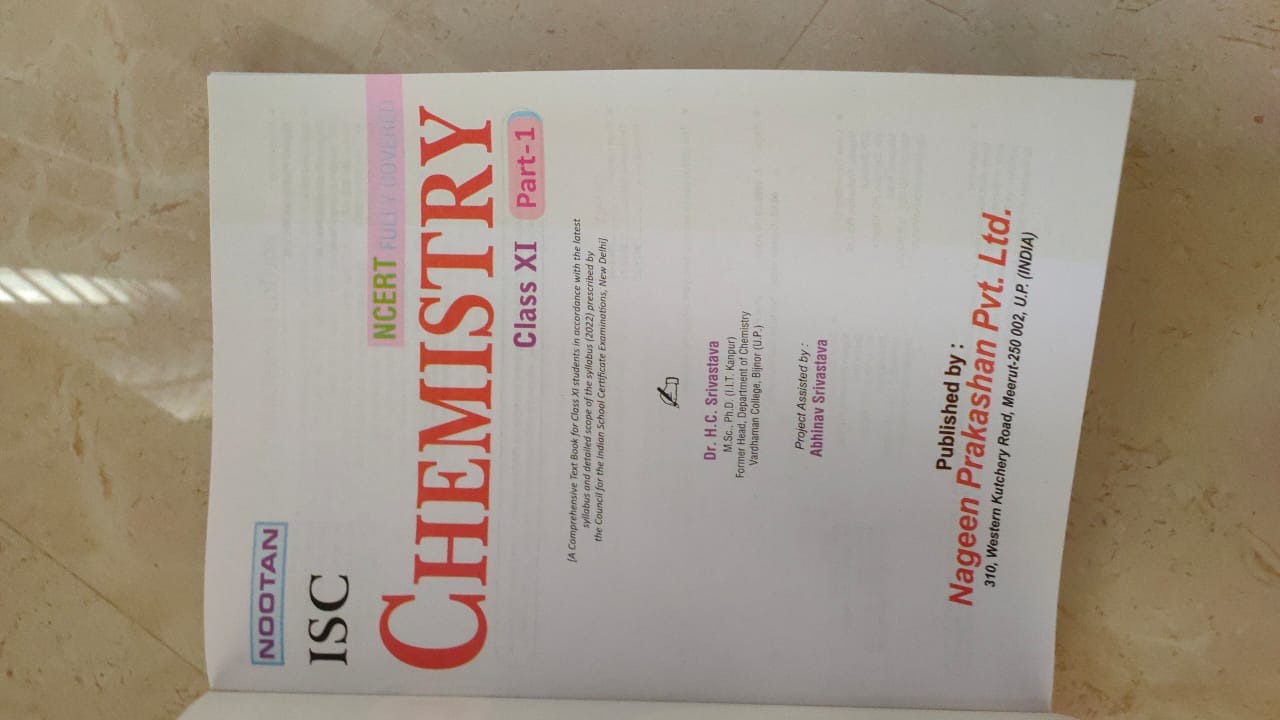 NOOTAN ISC Board Chemistry Book for Class 11th for Academic Year 2024 ...