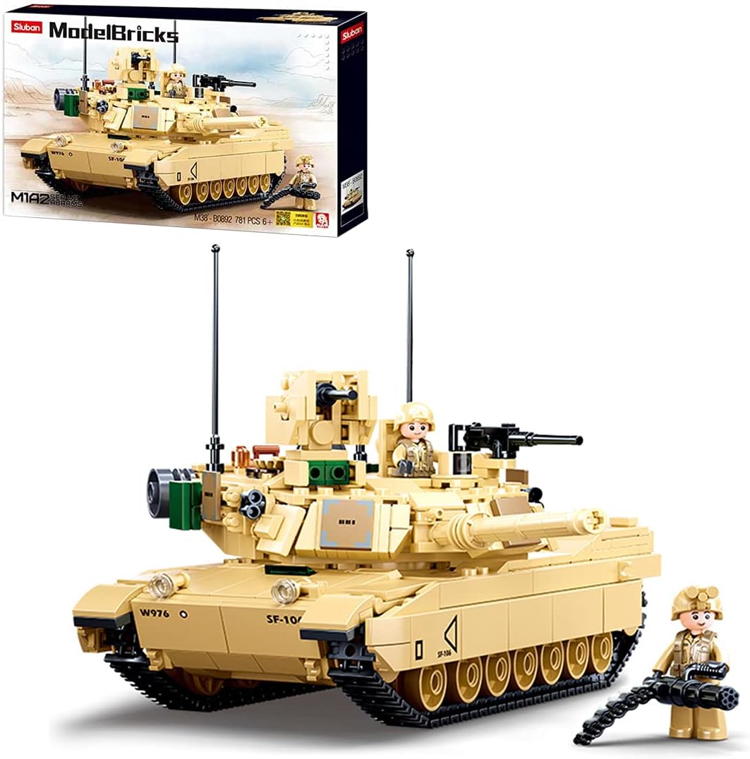 Amazon.com: DWIU Armed Tanks Building Block, WW2 Military M1A2 Abrams ...