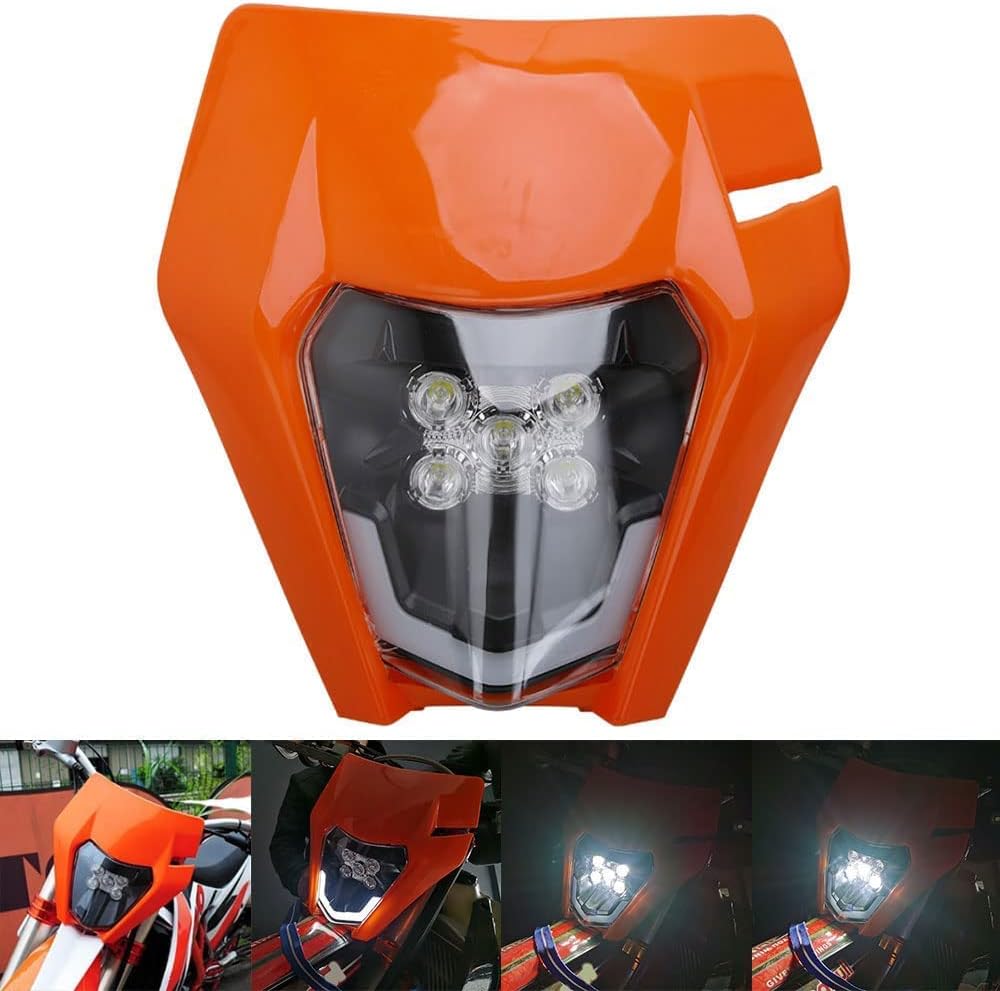 Amazon.com: NEW KTM LED HEADLIGHT 200 300 350 500 XC-W SIX DAYS EXC-F ...