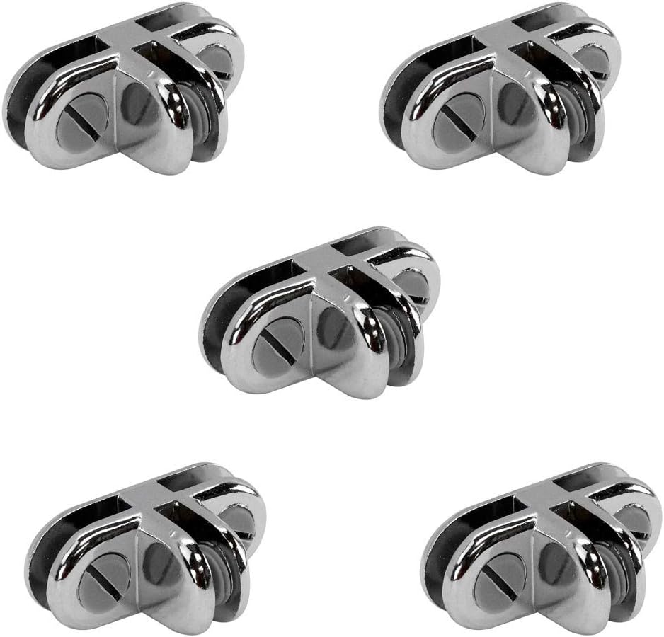 Amazon.com: Prolinemax 5 Pc Chrome 3 Way Glass Connector 3/16'' Use ...