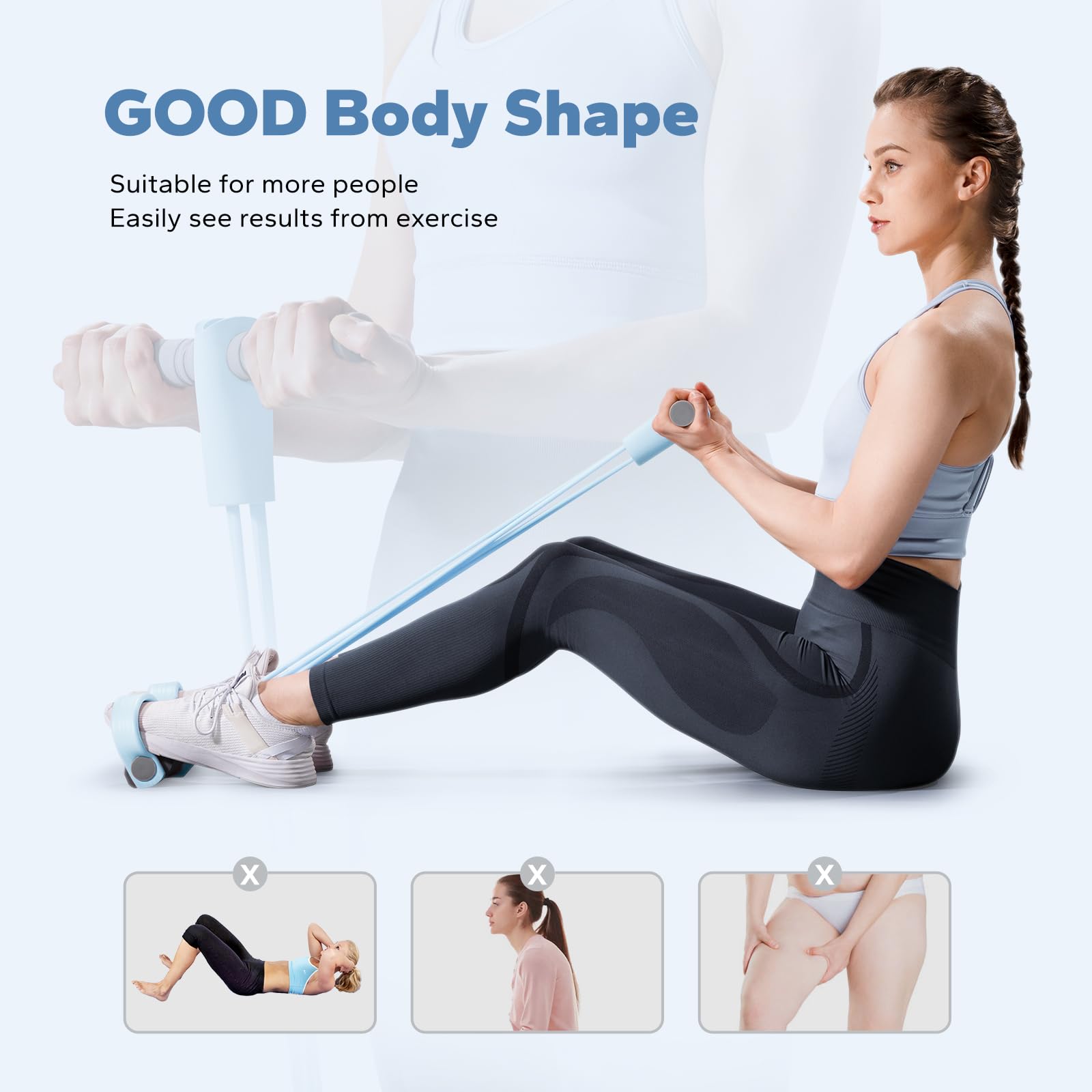 Snapklik.com : MERACH Foot Pedal Resistance Band, Multifunctional Pedal ...