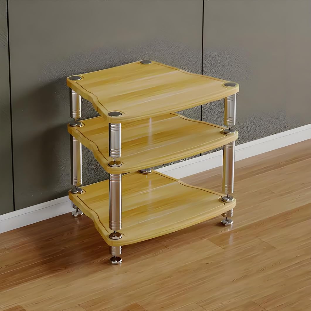 4-Layer Audio Rack Media Stand & Storage Cabinet MDF Stereo Equipment ...