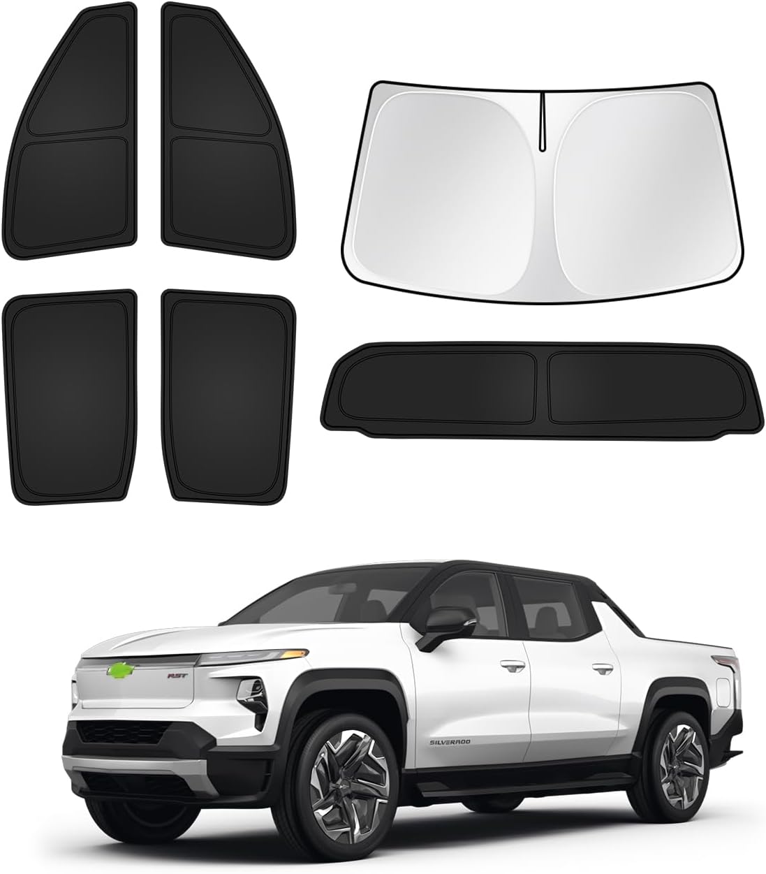Amazon.com: Canvcle Sunshades for Chevrolet/Chevy Silverado EV & GMC ...