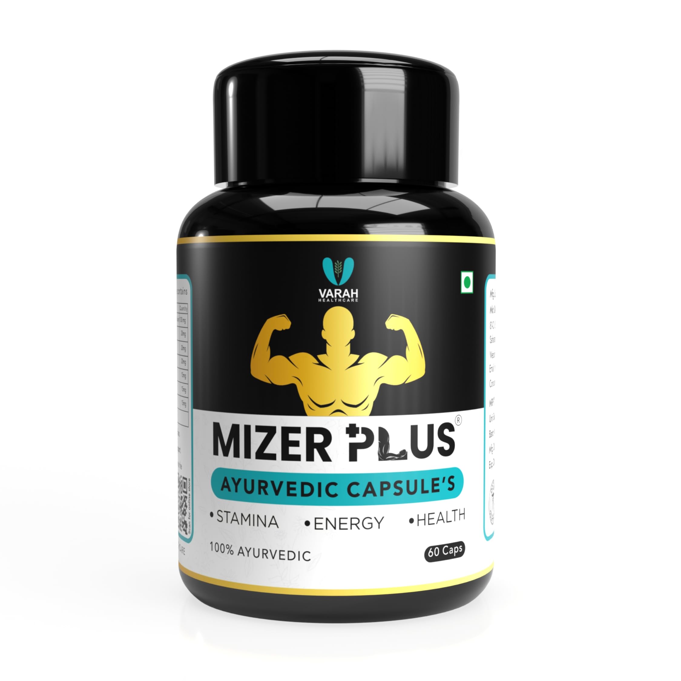 VARAH Mizer Plus Herbal For Men Health Caps | Ayurvedic Formula For ...