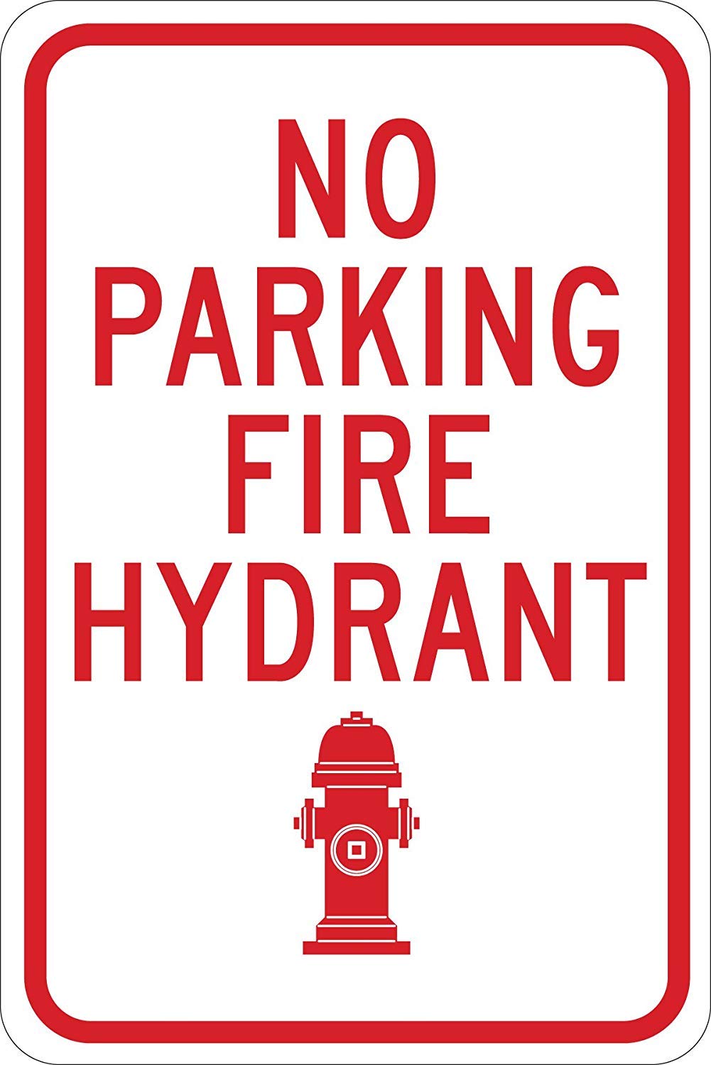 Amazon.com : DAOLEG No Parking Fire Hydrant Street Signs Road Yard ...