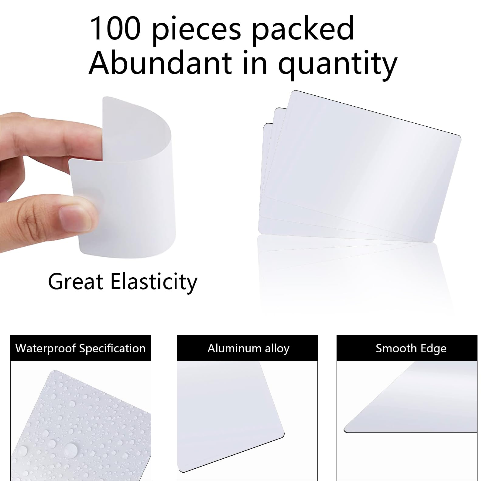 Snapklik.com : 100 Pieces Sublimation Metal Business Cards Which Can Be ...